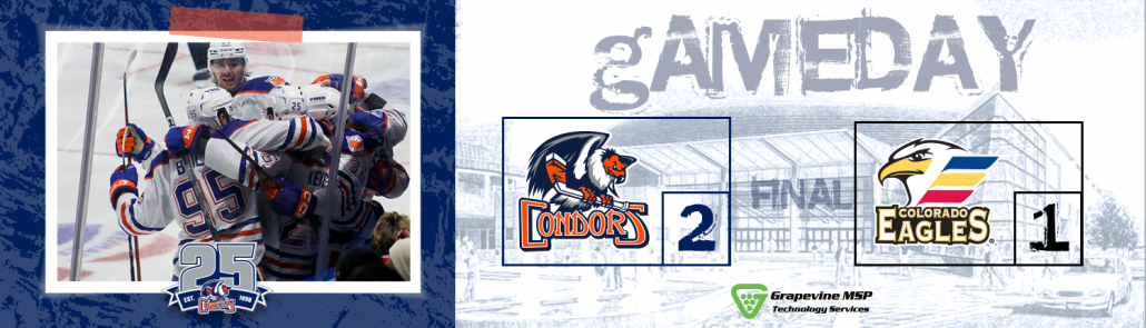 GAME RECAP: Condors 2, Eagles 1 – BakersfieldCondors.com