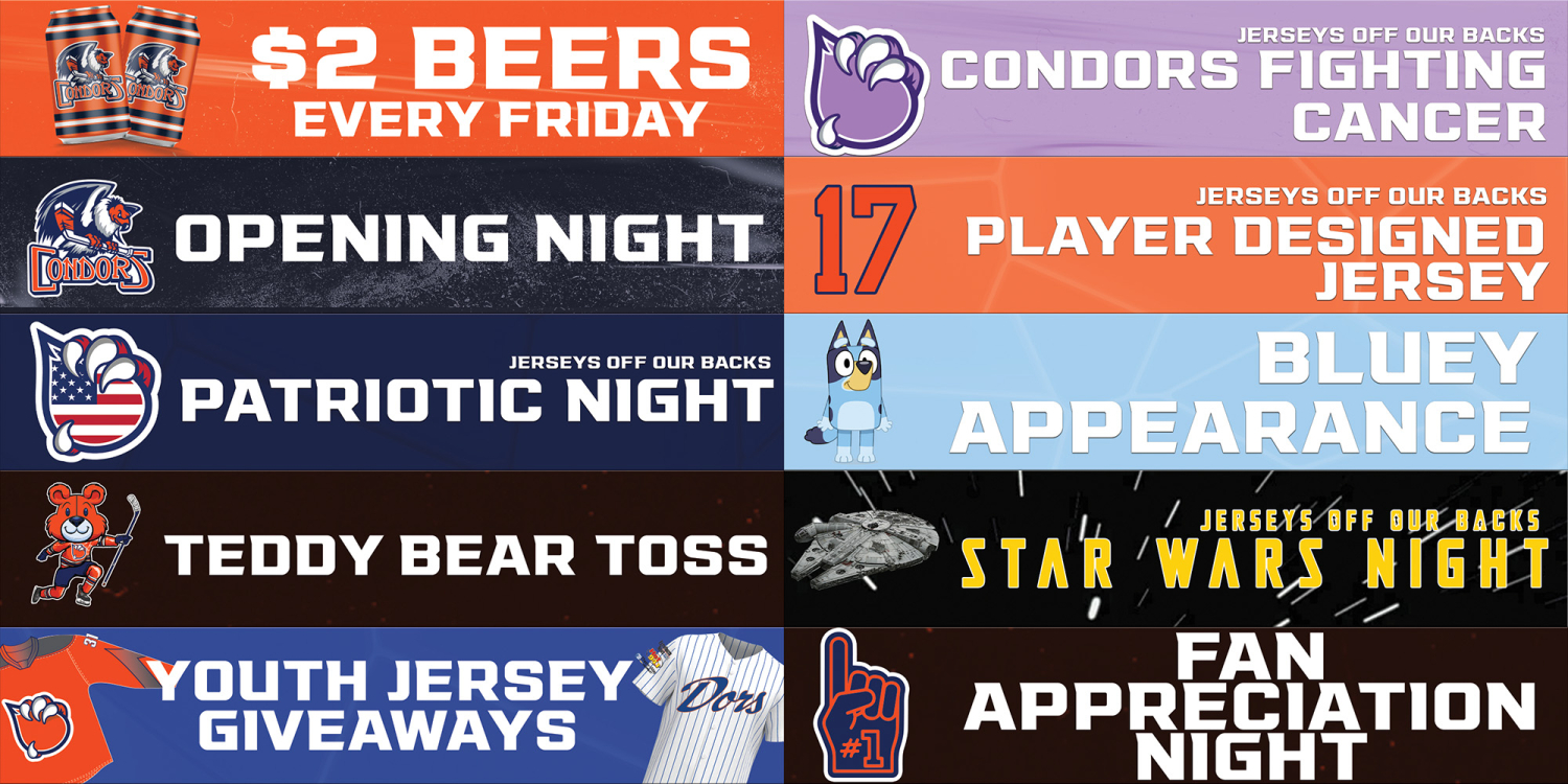 The Promotional Schedule is Here! – BakersfieldCondors.com