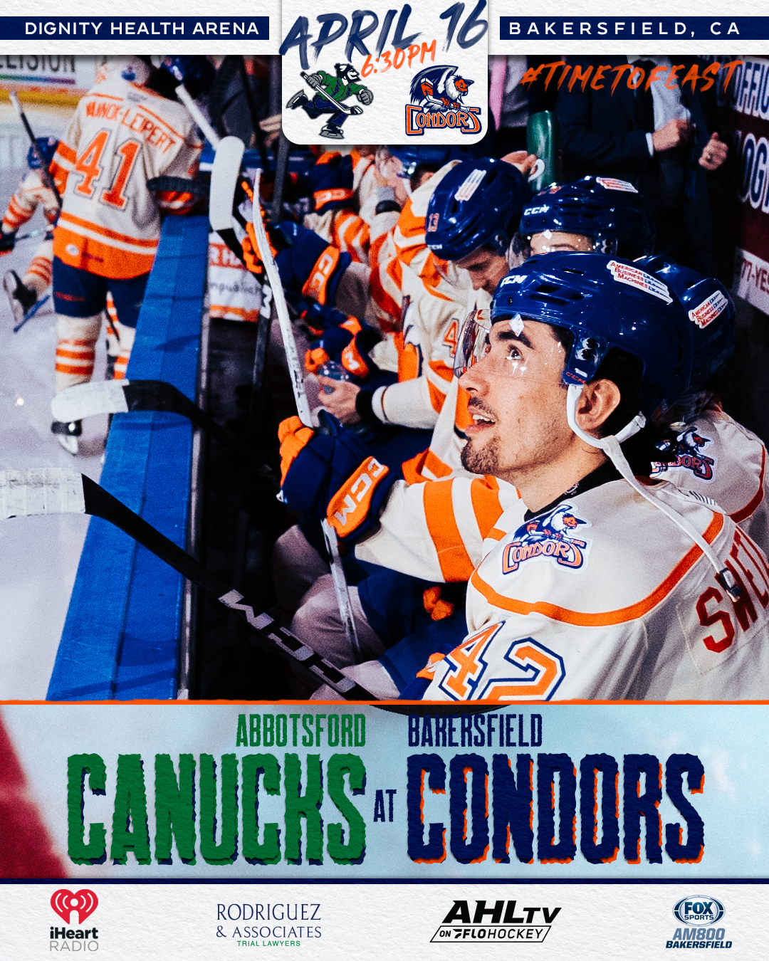 GAME PREVIEW: Condors v Canucks, 6:30 p.m. – BakersfieldCondors.com