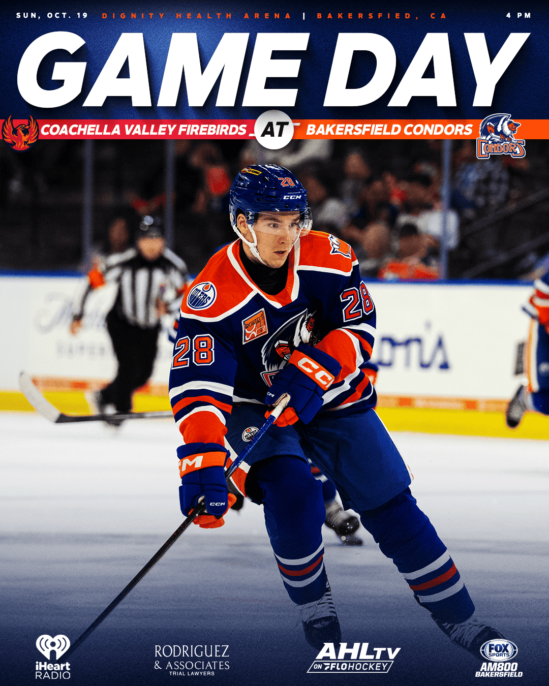GAME PREVIEW: Condors v Firebirds, 4 p.m. – BakersfieldCondors.com