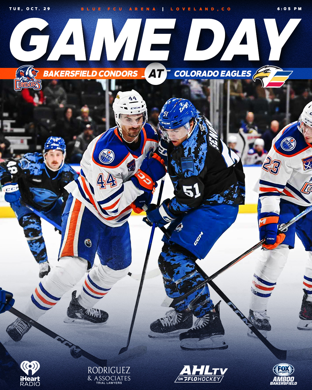 GAME PREVIEW: Condors @ Eagles, 6:05 p.m. – BakersfieldCondors.com