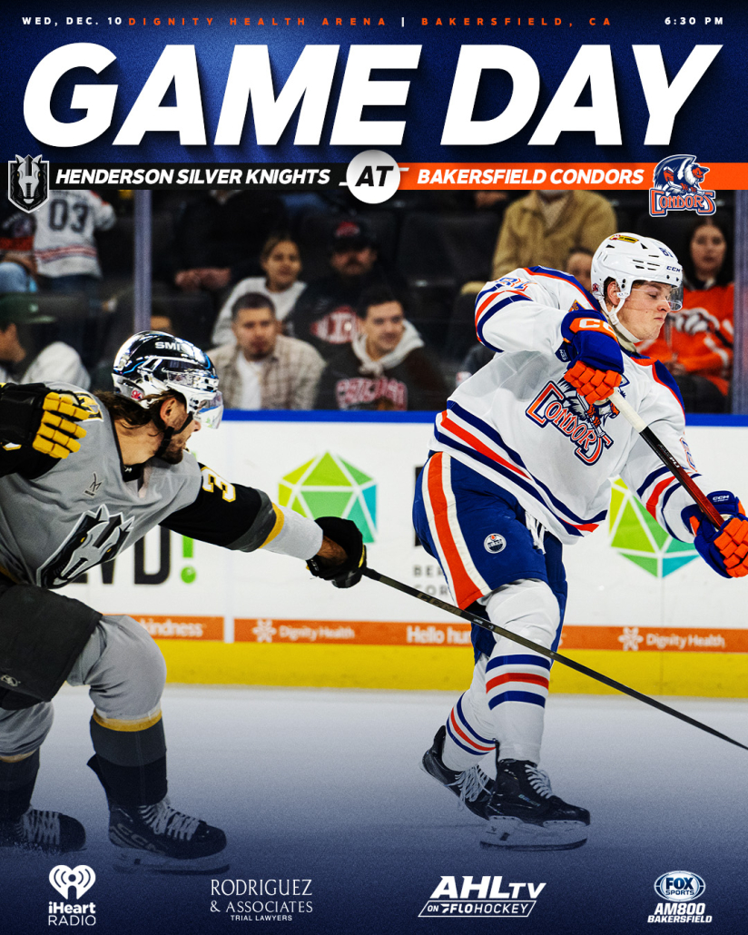 GAME PREVIEW: Condors vs Knights, 6:30 p.m. – BakersfieldCondors.com